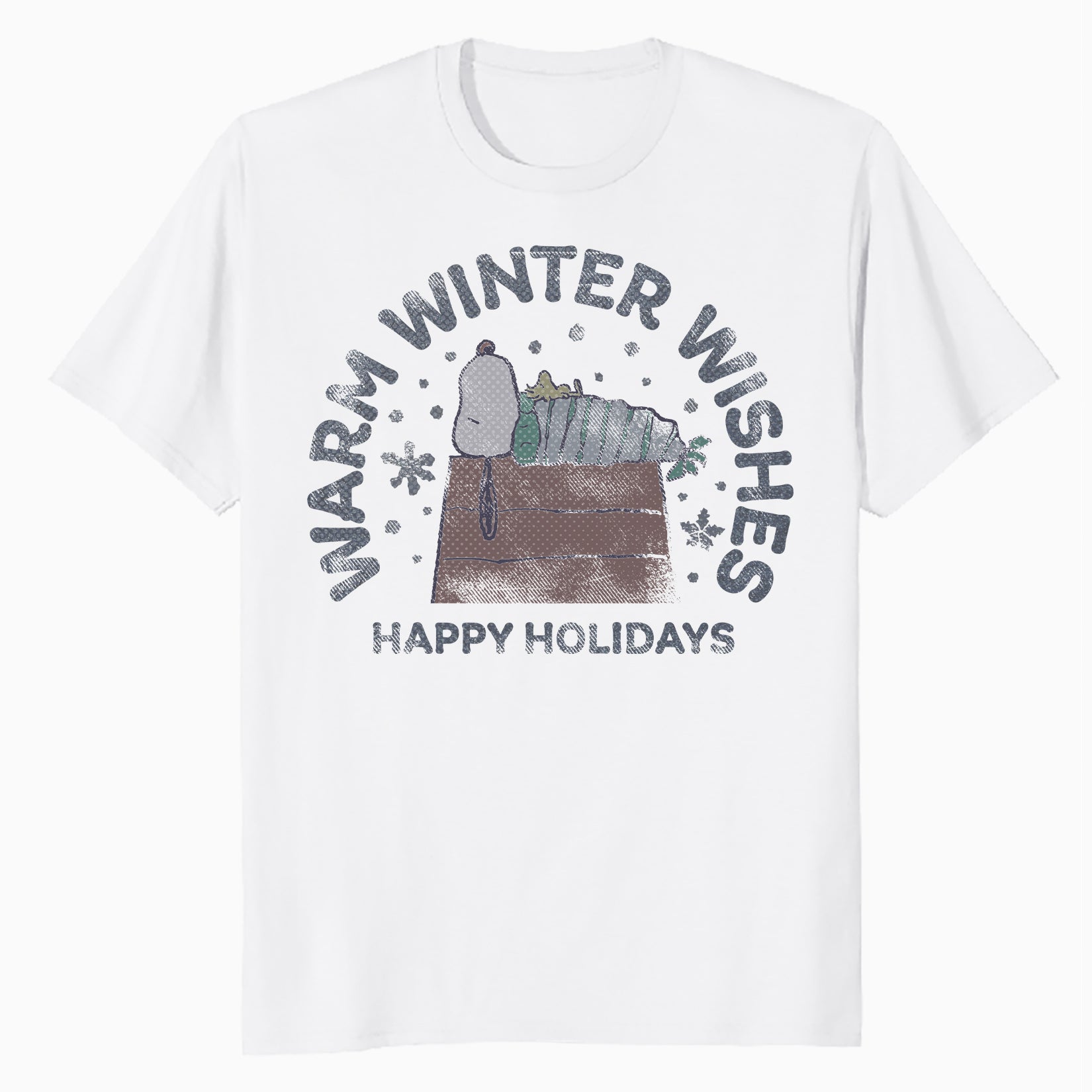 Peanuts Xmas Snoopy Woodstock Winter Wishes Vintage Holiday Official M ...