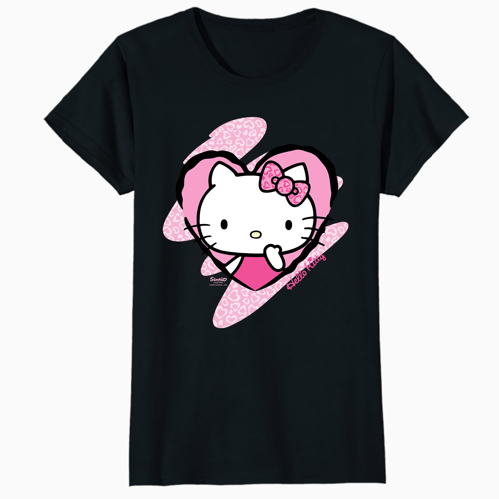 Hello Kitty Love Heart Pose Valentine Cute Fun XOXO Classic Official W ...