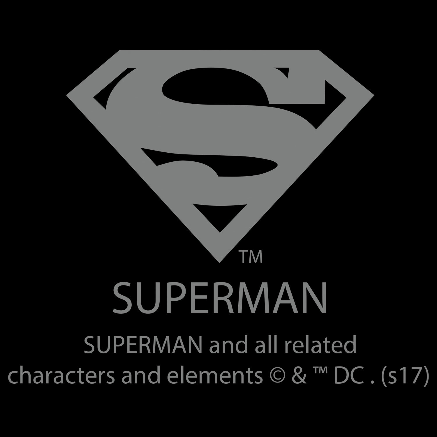 DC Comics Superman Logo Grey Shield Official Sweatshirt (Black) – Urban ...