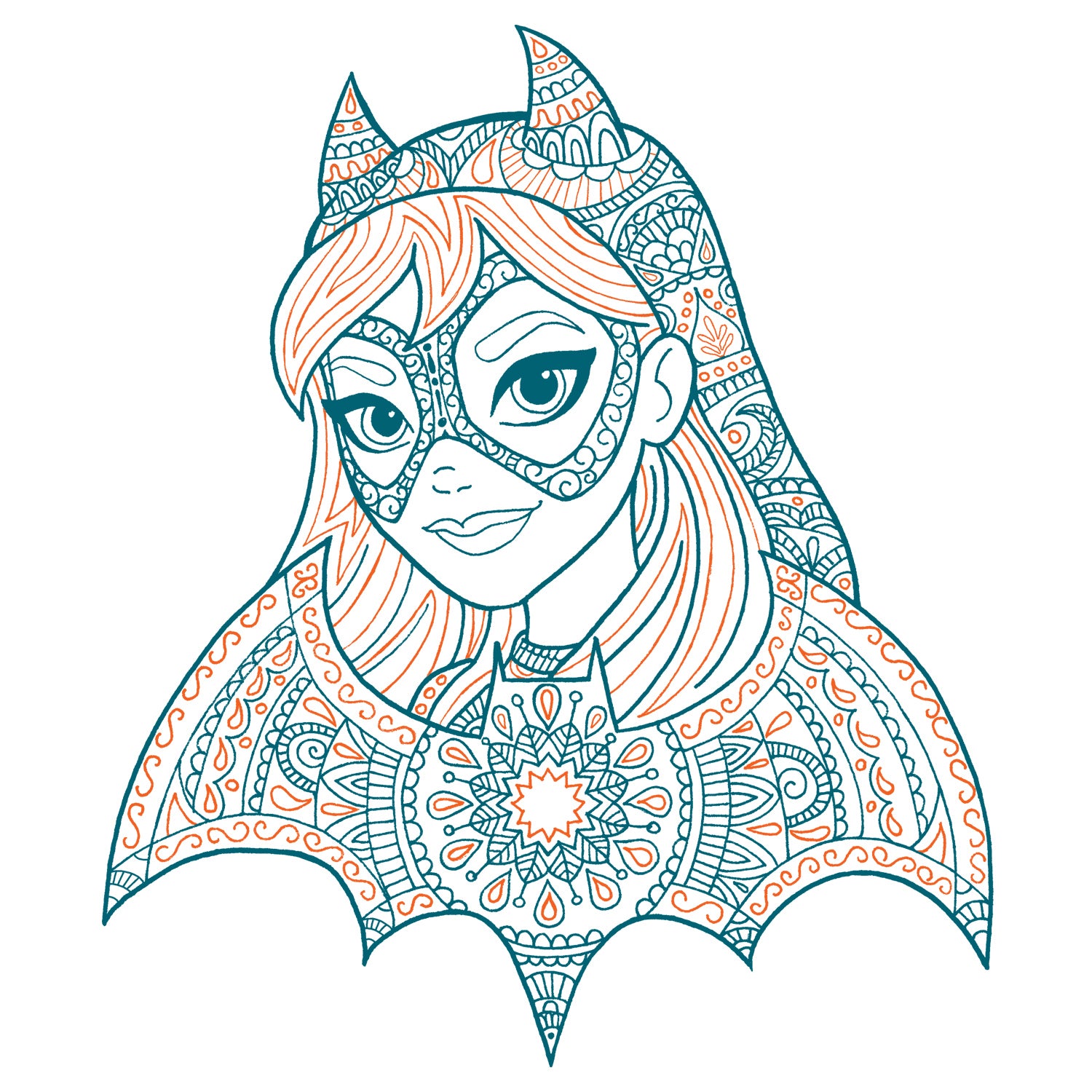 DC Super Hero Girls Batgirl Pattern Bandana Profile Official Kid's T-S ...